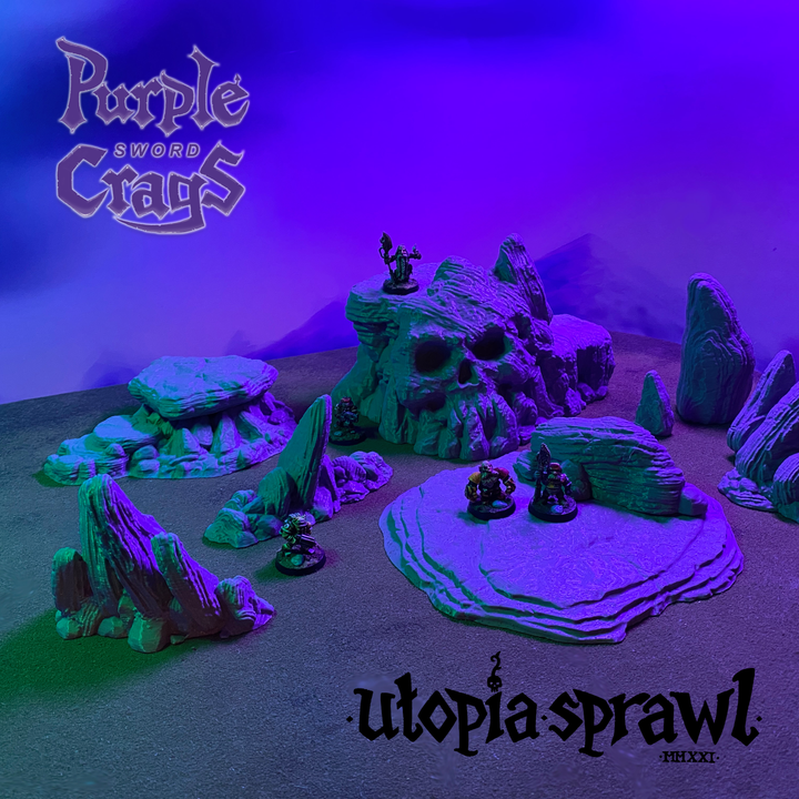 3D Printable Jagged Cliffs - Full Package by Utopia Sprawl